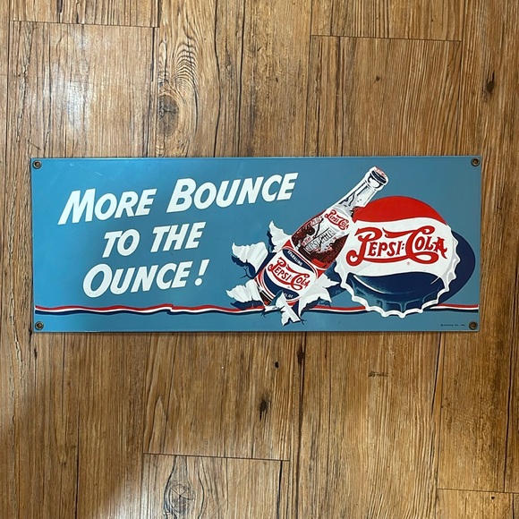 ande rooney | Wall Decor | Vintage Pepsi Cola Sign | Poshmark
